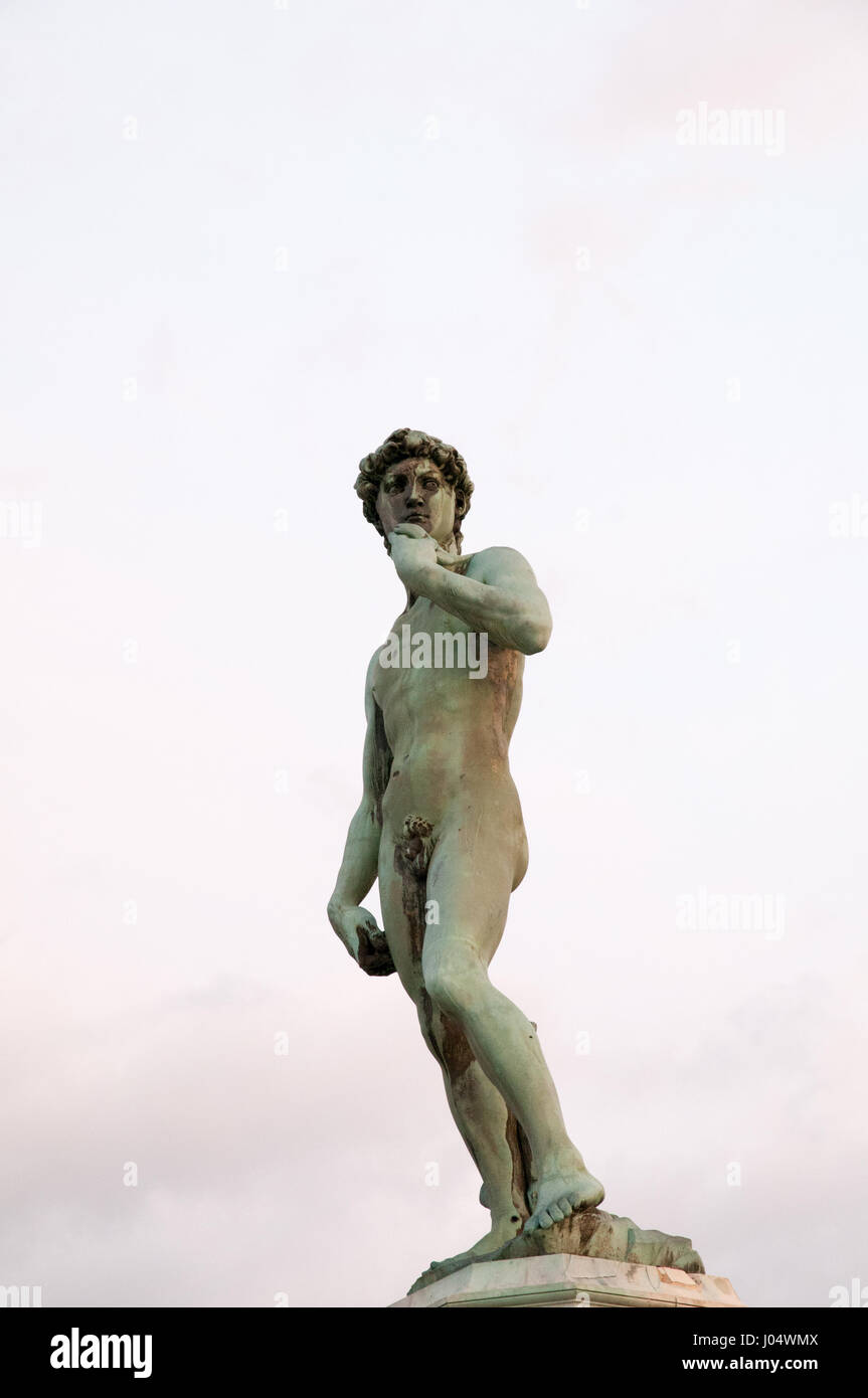 David Statue at Piazzale Michelangelo, Florence, Italy Stock Photo - Alamy