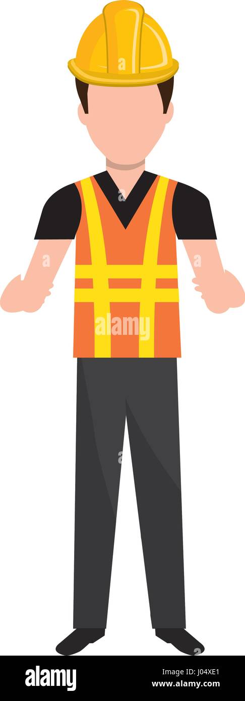 construction worker avatar character vector illustration design Stock ...