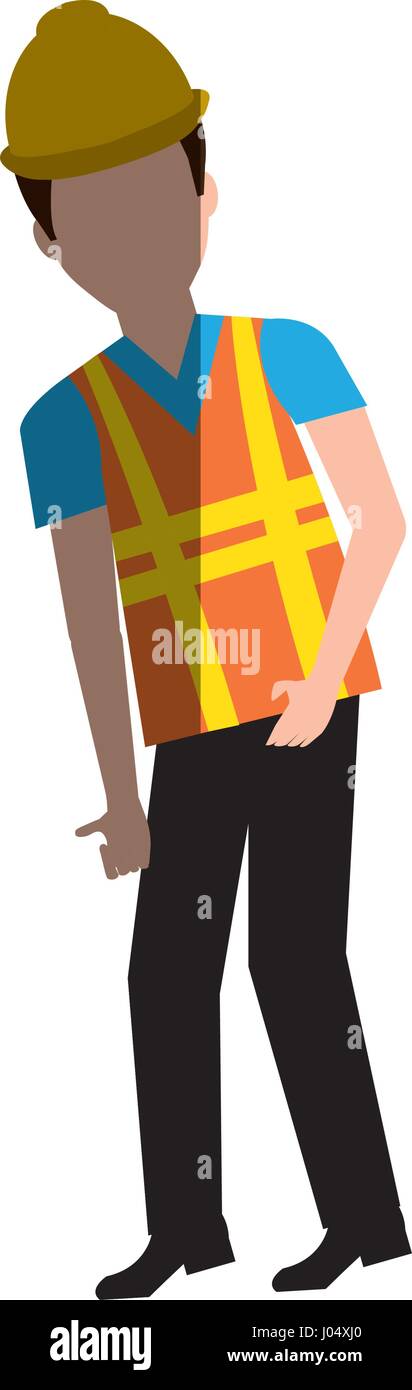 construction worker avatar character vector illustration design Stock ...