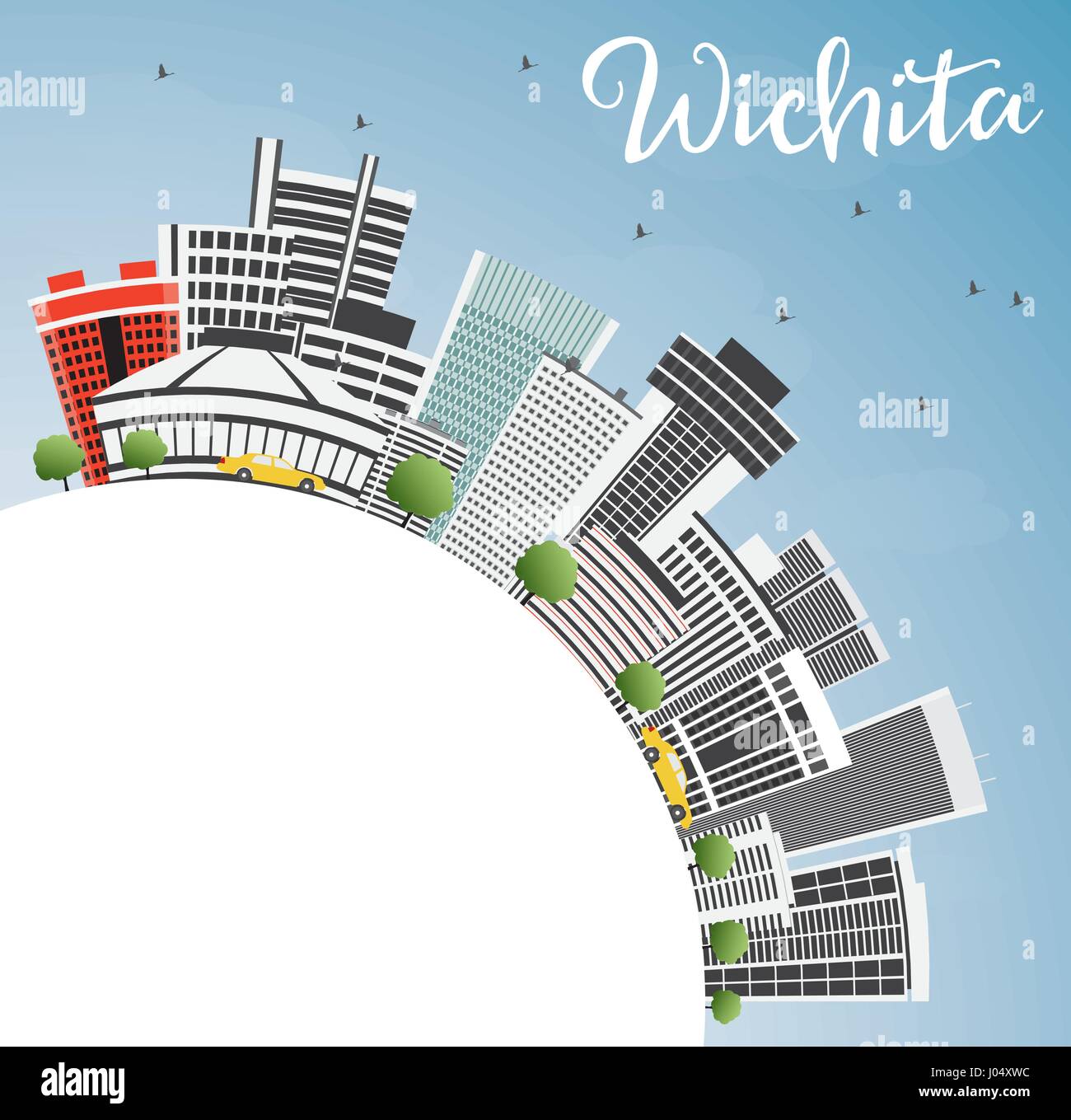 Wichita kansas skyline Stock Vector Images - Alamy