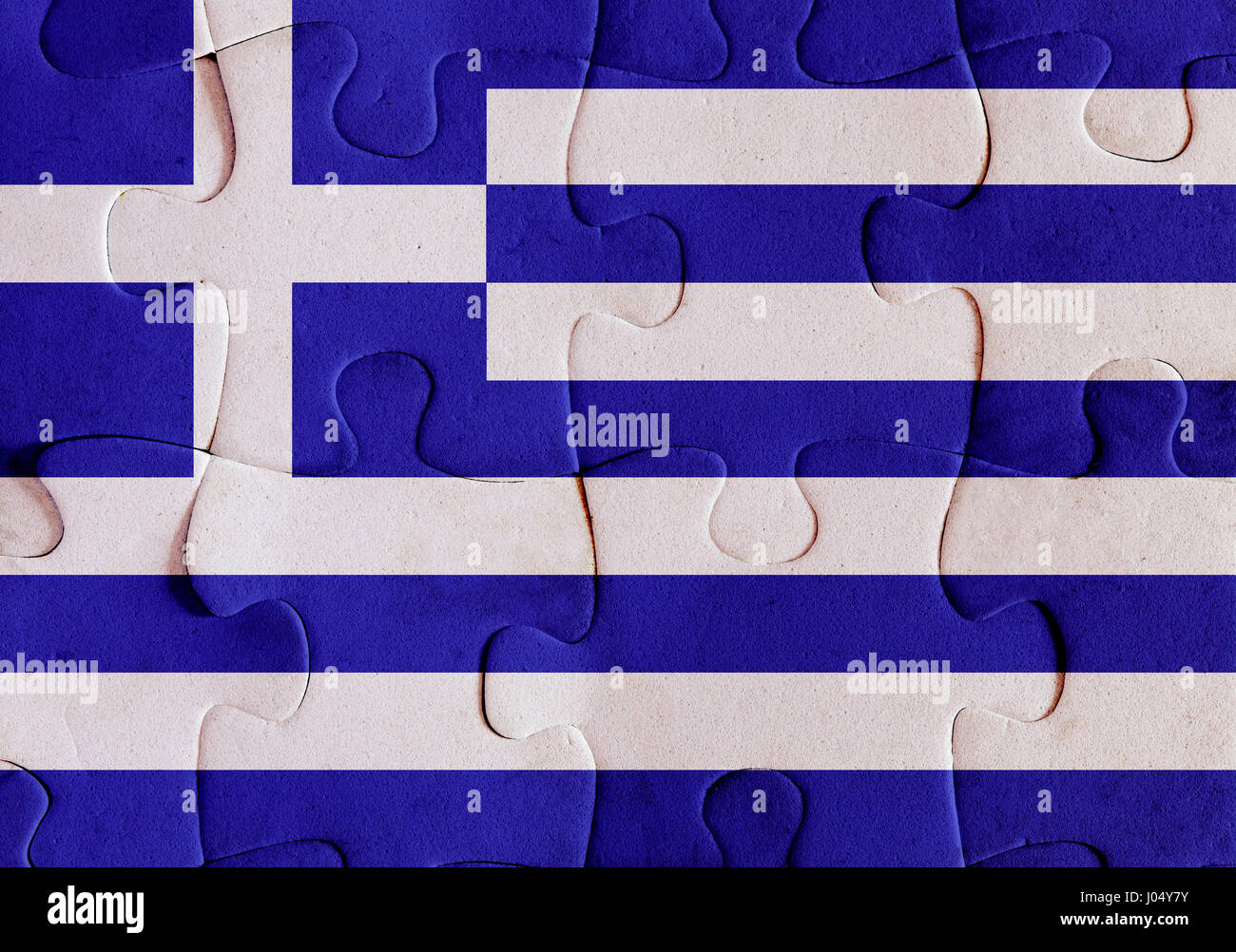 Illustration of a flag of Greece over some puzzle pieces. Its a JPG ...