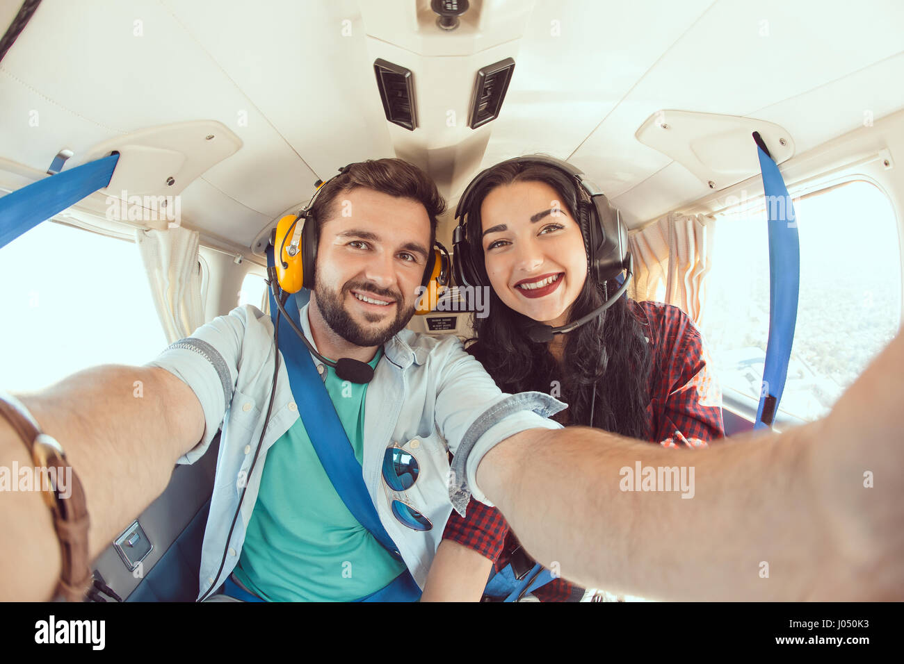 Couple inside plane hi-res stock photography and images - Alamy