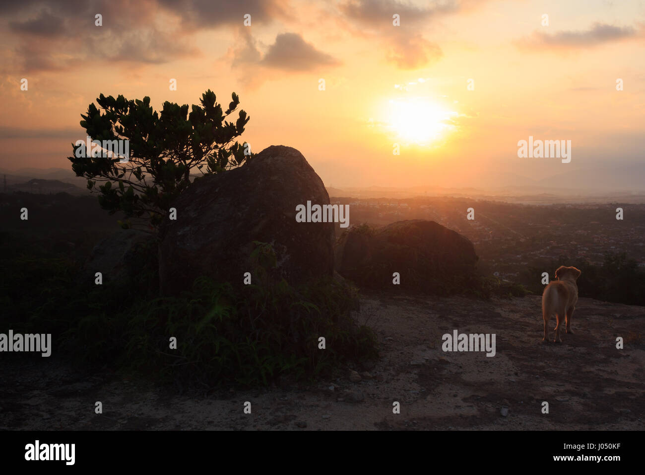 Enjoying sunrise while overlooking rasah kemayan village in seremban 2 ...