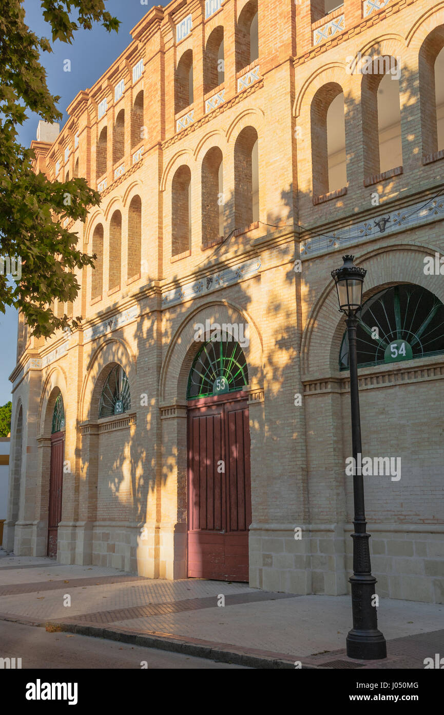 the bullring, town El Puerto de Santa Maria, town of wine industry and ...