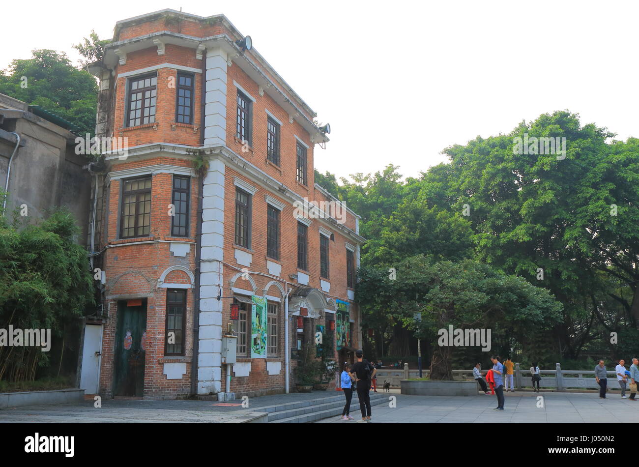 People visit Xiguan Antique city in Guangzhou China. Xiguan is famous ...