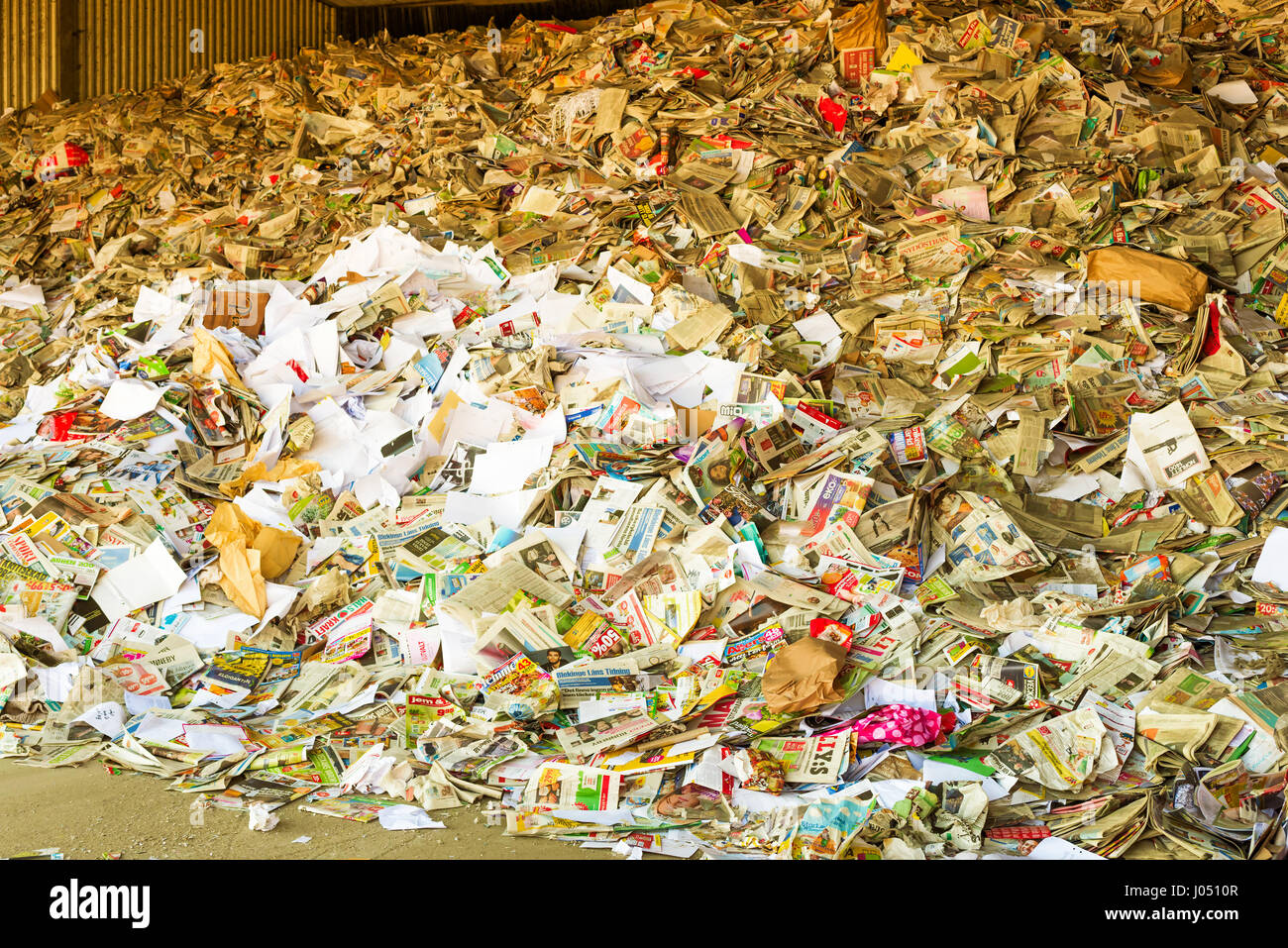 Ronneby, Sweden - March 27, 2017: Documentary of public waste station ...