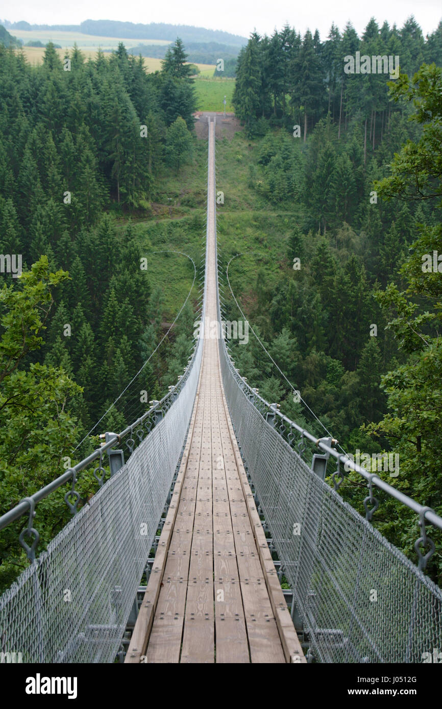 Geierlay suspension bridge Stock Photo - Alamy