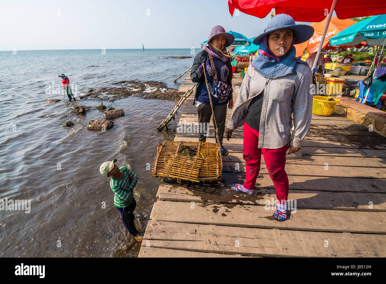 Crab market, Kep, Cambodia, Asia Stock Photo - Alamy