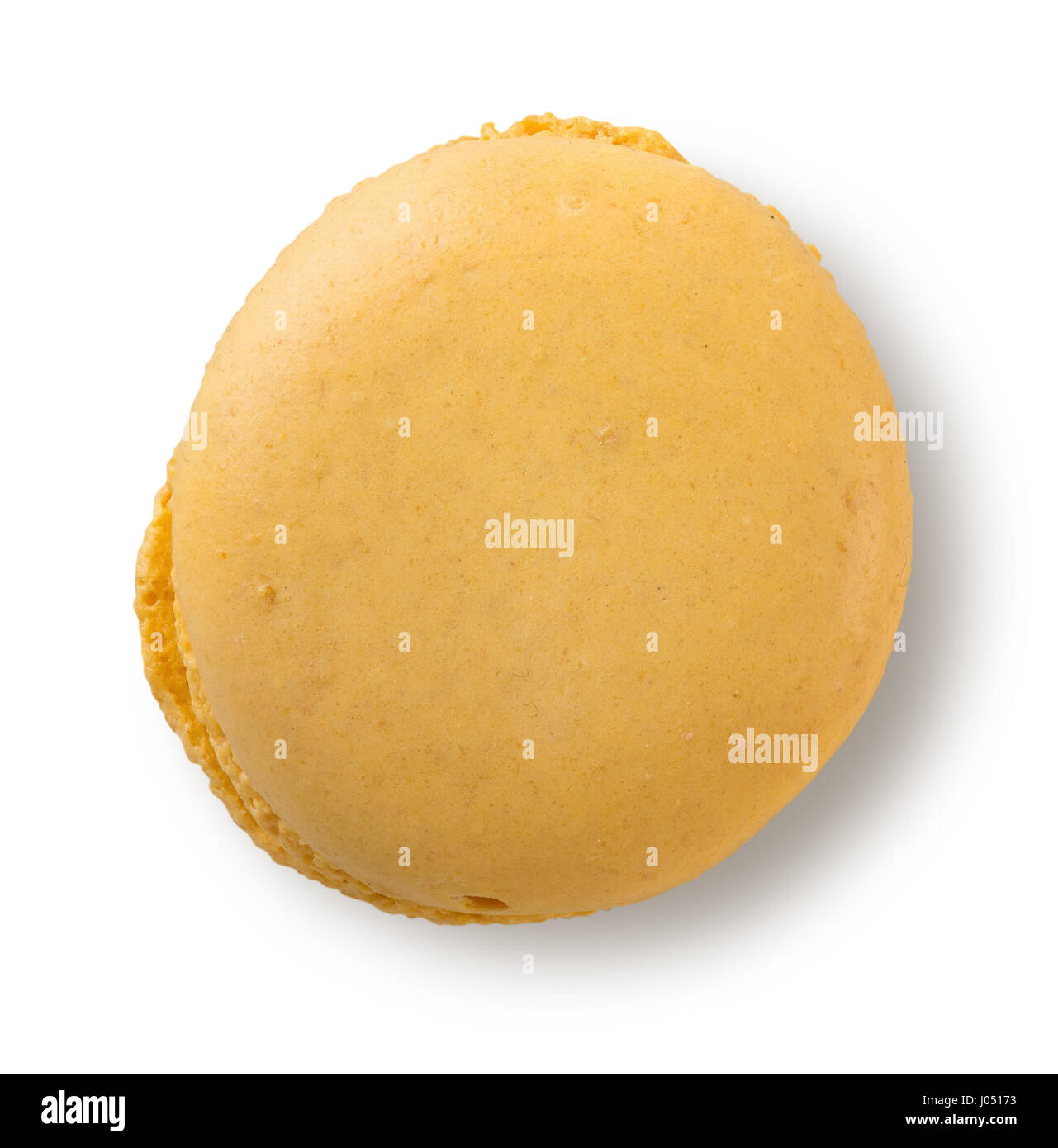 Lemon macaron isolated on a white background Stock Photo - Alamy