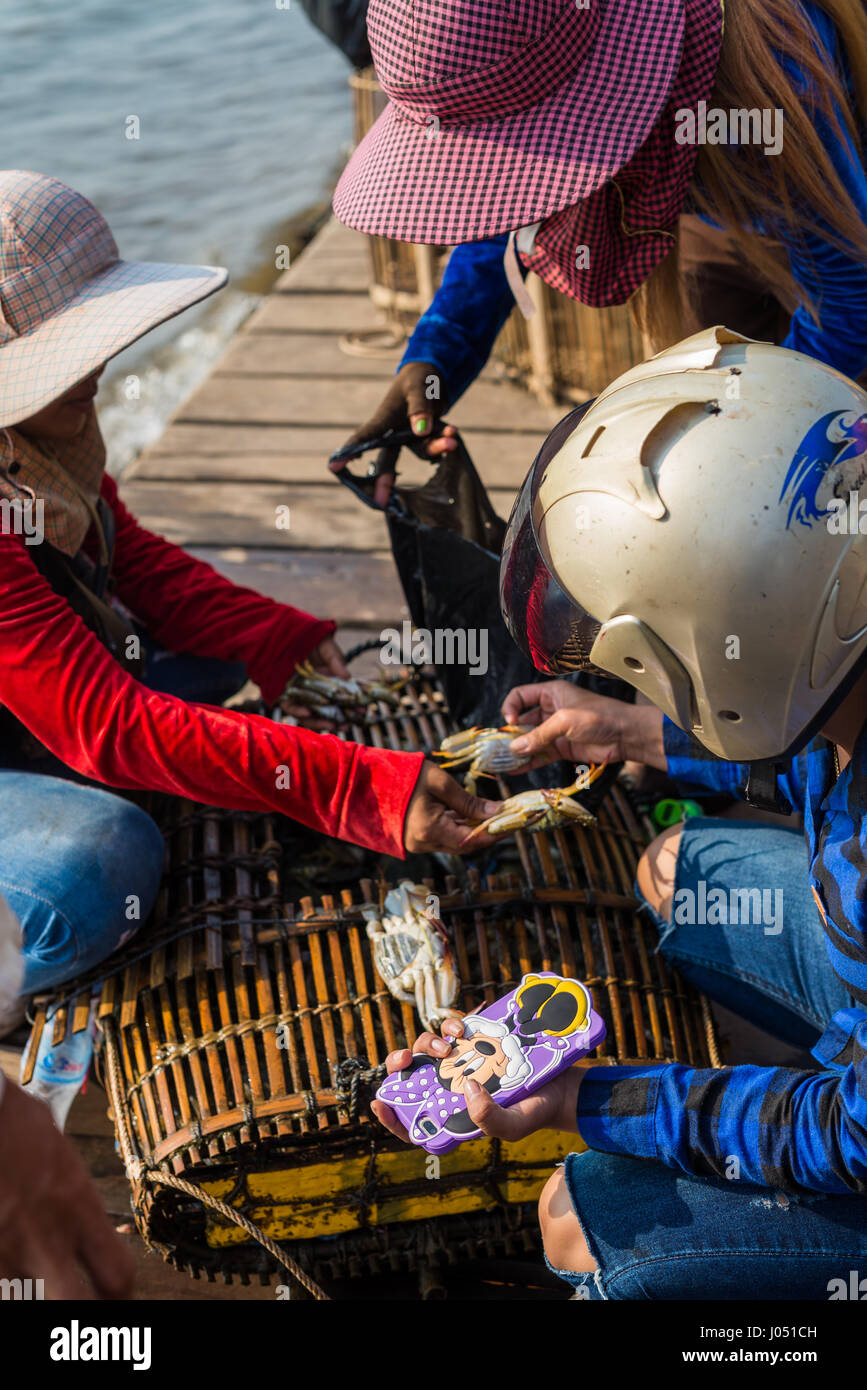 Crab market, Kep, Cambodia, Asia Stock Photo - Alamy