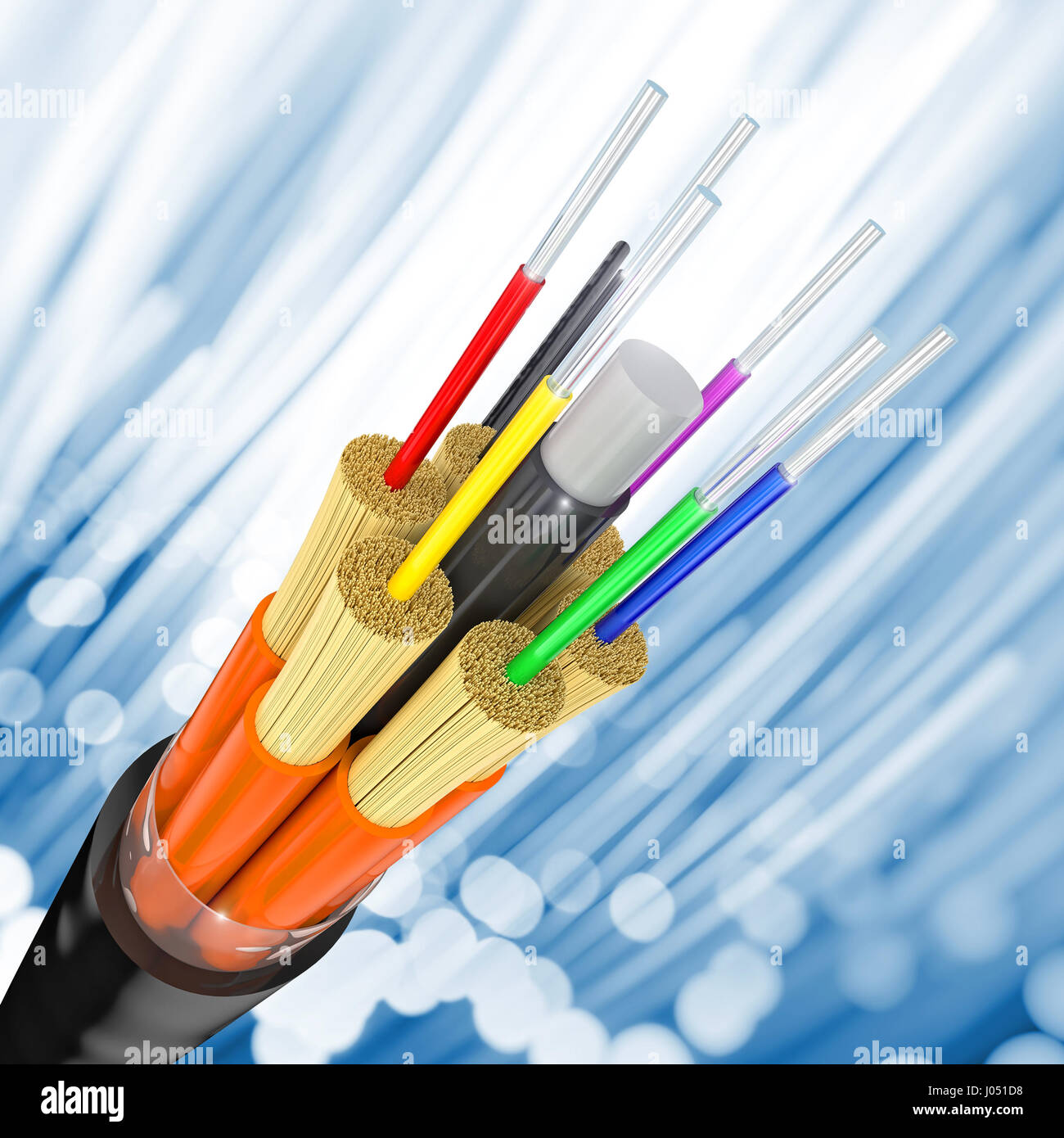 fiber opticsand abstract background 3d rendering image Stock Photo - Alamy