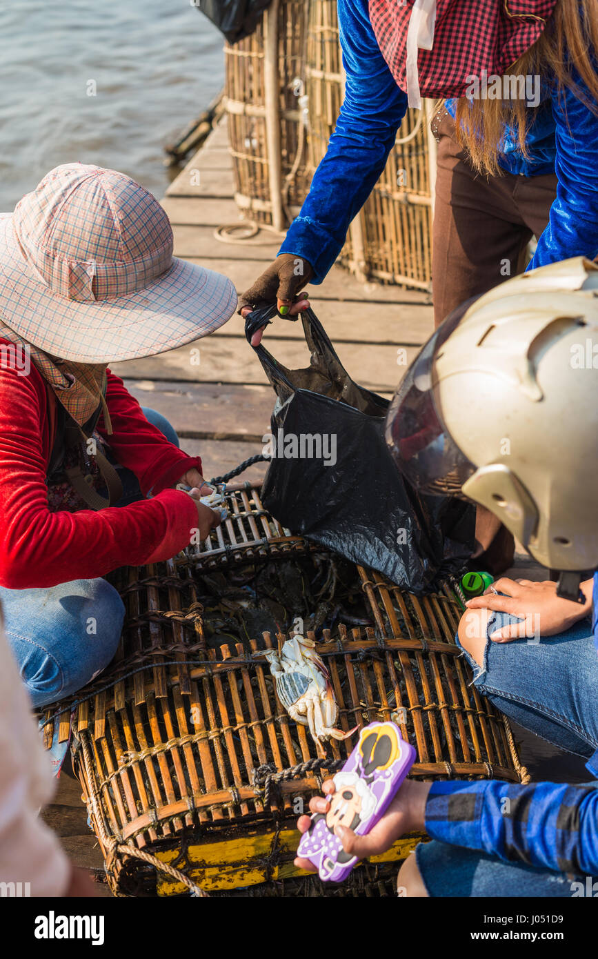 Crab market, Kep, Cambodia, Asia Stock Photo - Alamy