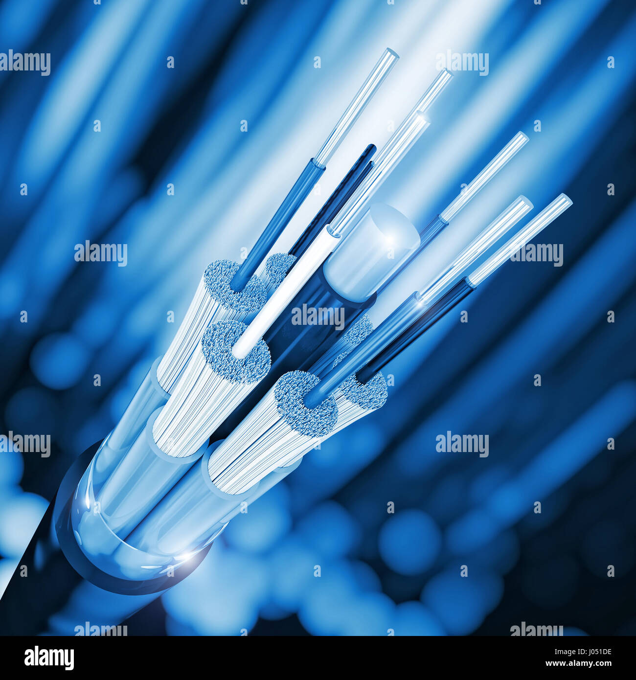 fiber optics background 3d image Stock Photo - Alamy