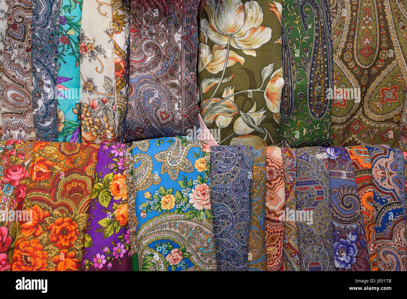 Textile and fabric with Russian ethnic patterns and ornaments Stock ...