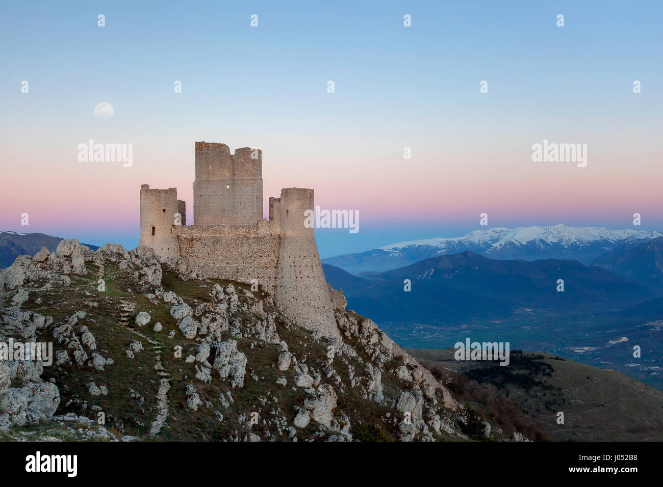 Rocca Calascio, an old Italian castle. Location film of famous film ...