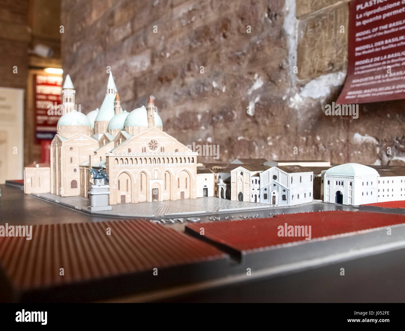 Padova, Italy - May 16, 2016: plastic model depicts the Basilica of ...