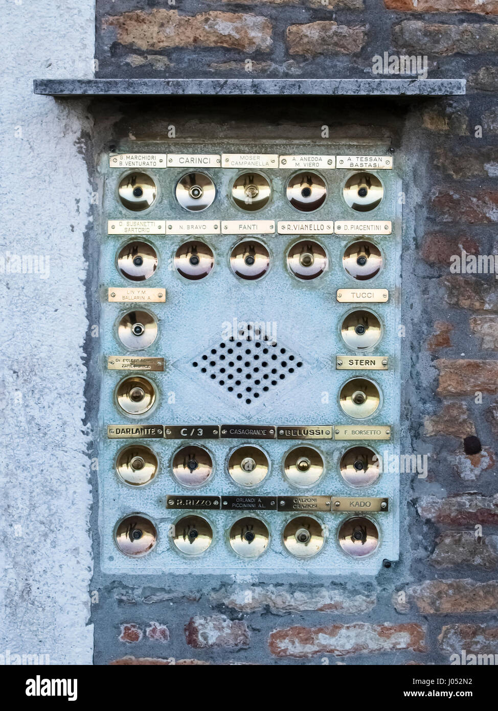 Venezia, Italy - May 17, 2016: Ancient bells pendant to a palace Stock ...