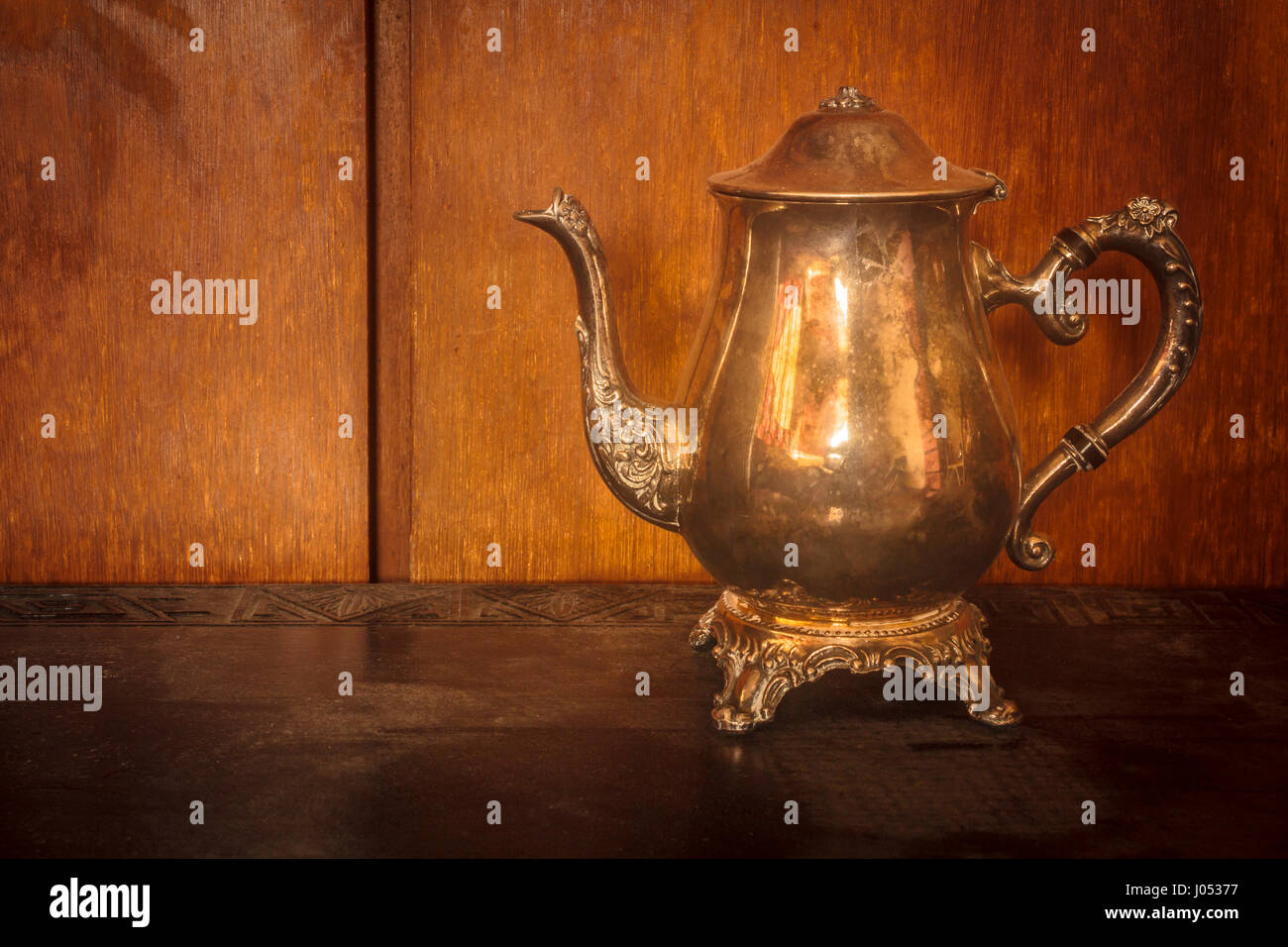 Old silver wares Stock Photo - Alamy
