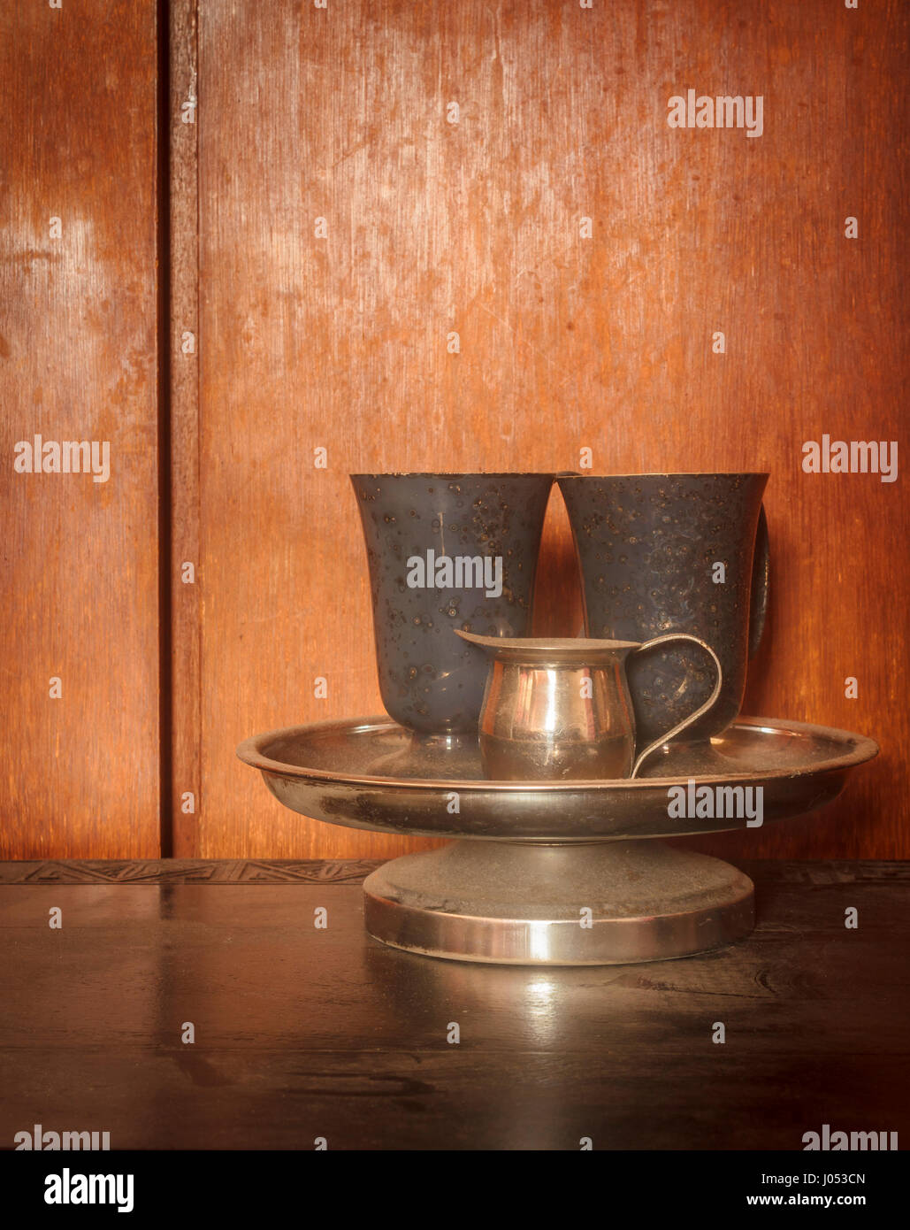 Old silver wares Stock Photo - Alamy