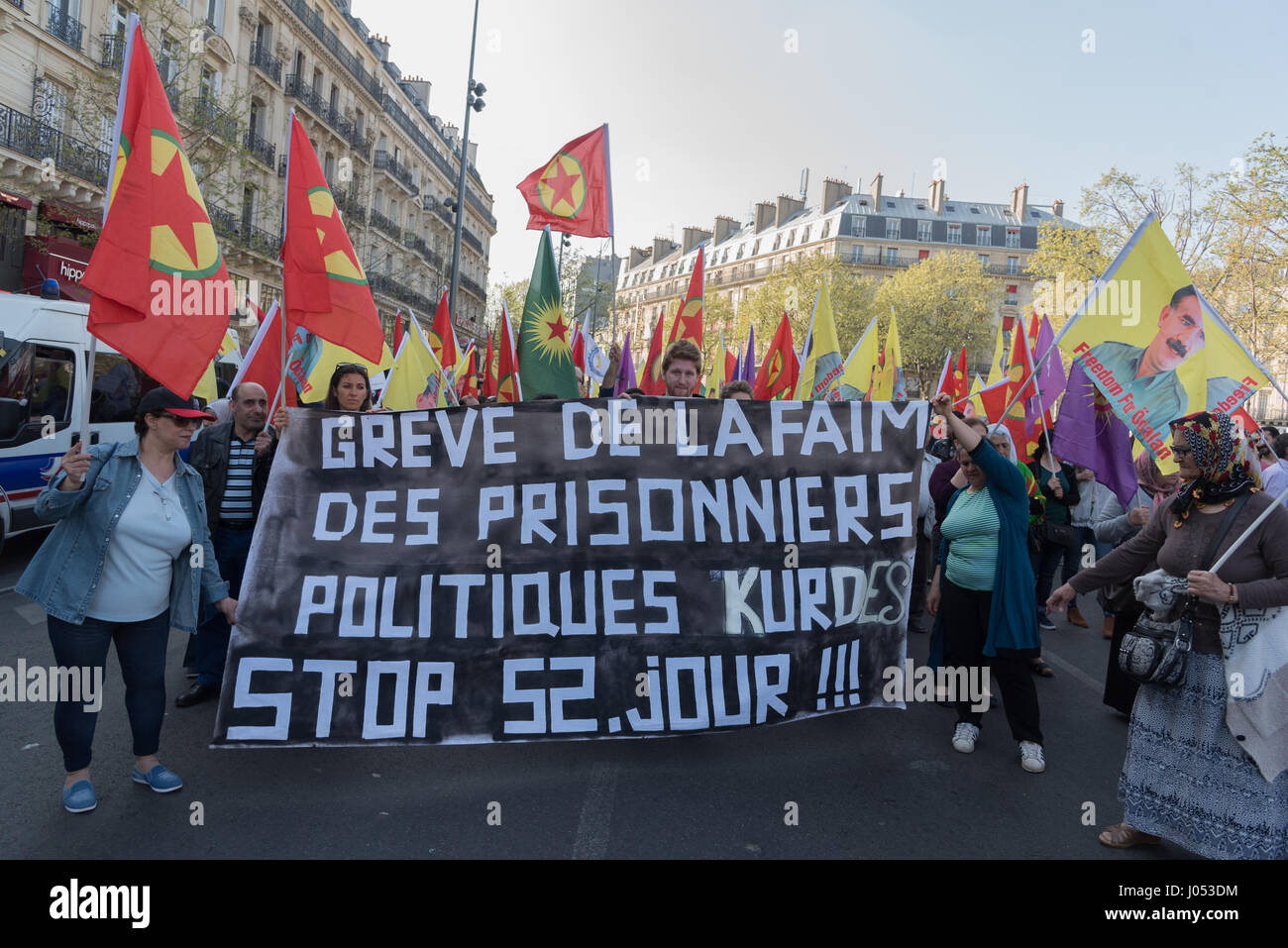 Paris: Solidarity march with political prisoners in Turkey Stock Photo ...