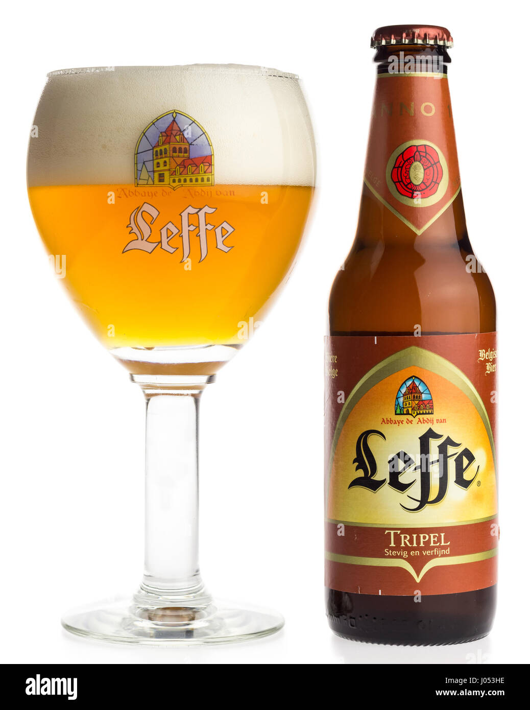 Leffe beer glass hi-res stock photography and images - Alamy
