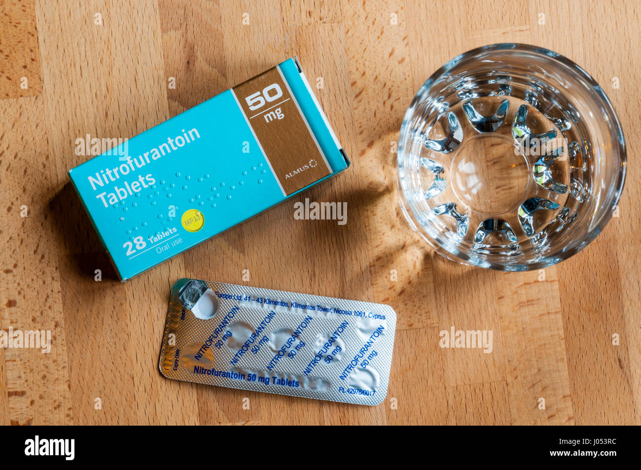 A packet of Nitrofurantoin tablets used for the treatment of bladder ...