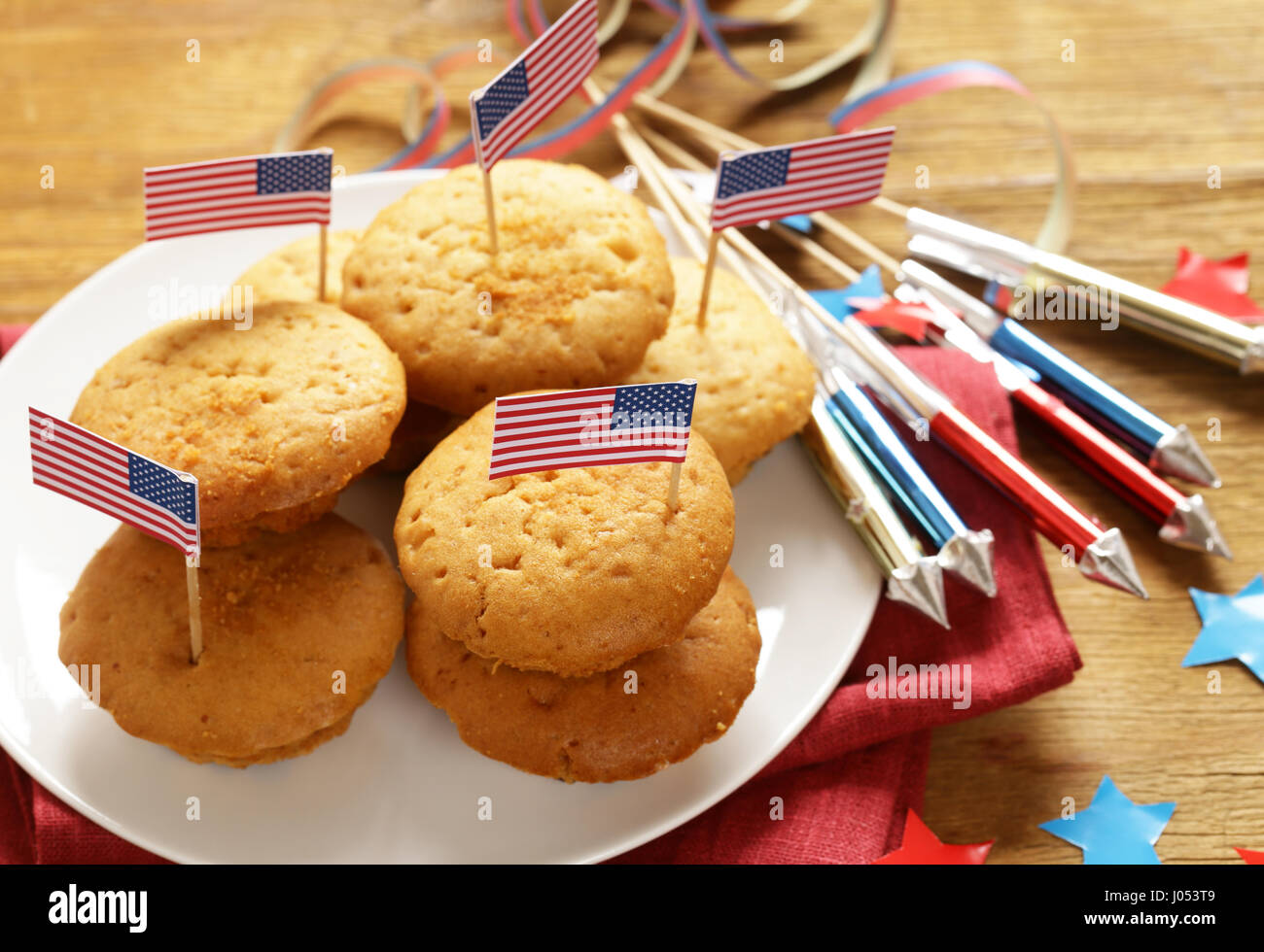Traditional food muffins for the celebration of July 4 Stock Photo - Alamy