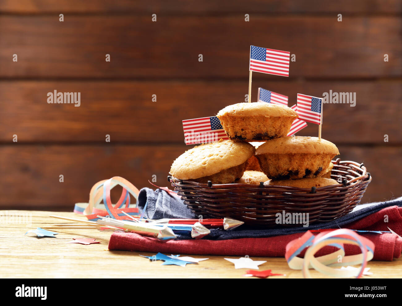 Traditional food muffins for the celebration of July 4 Stock Photo - Alamy
