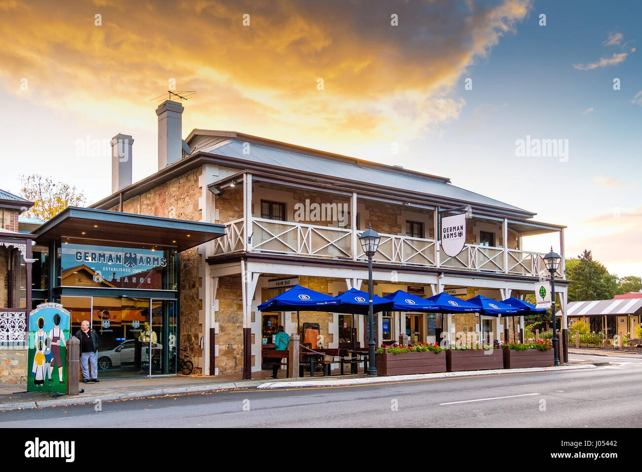 Hahndorf, South Australia - April 9, 2017: German Arms hotel of ...