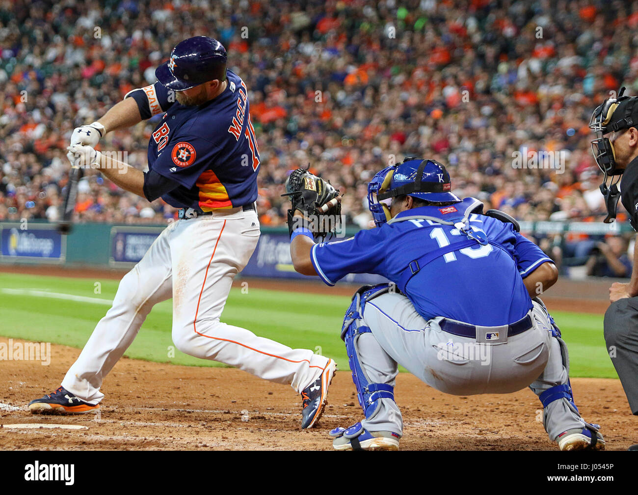 Houston, TX, USA. 9th Apr, 2017. Houston Astros catcher Brian McCann ...
