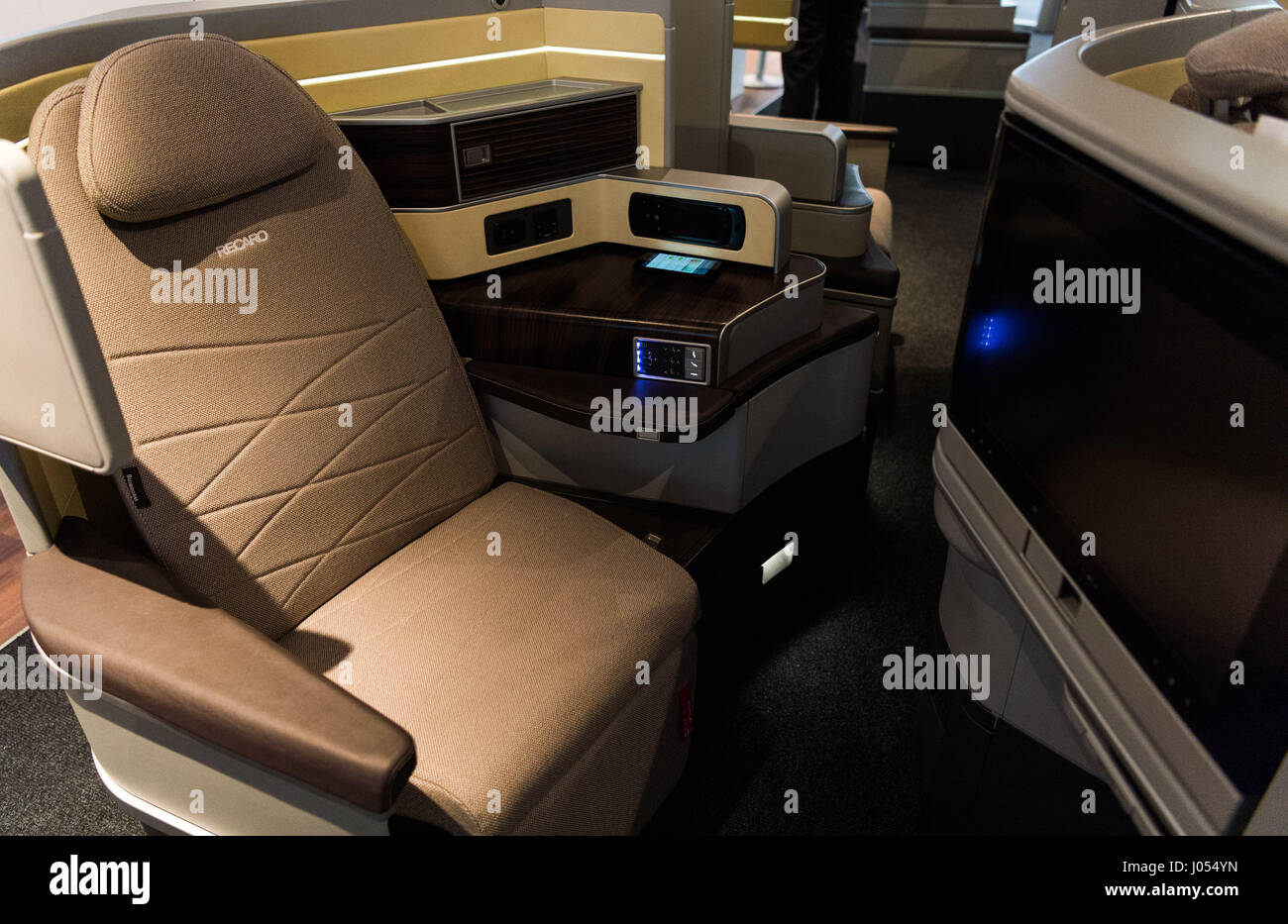 Hamburg, Germany. 04th Apr, 2017. Premium business class seats by ...
