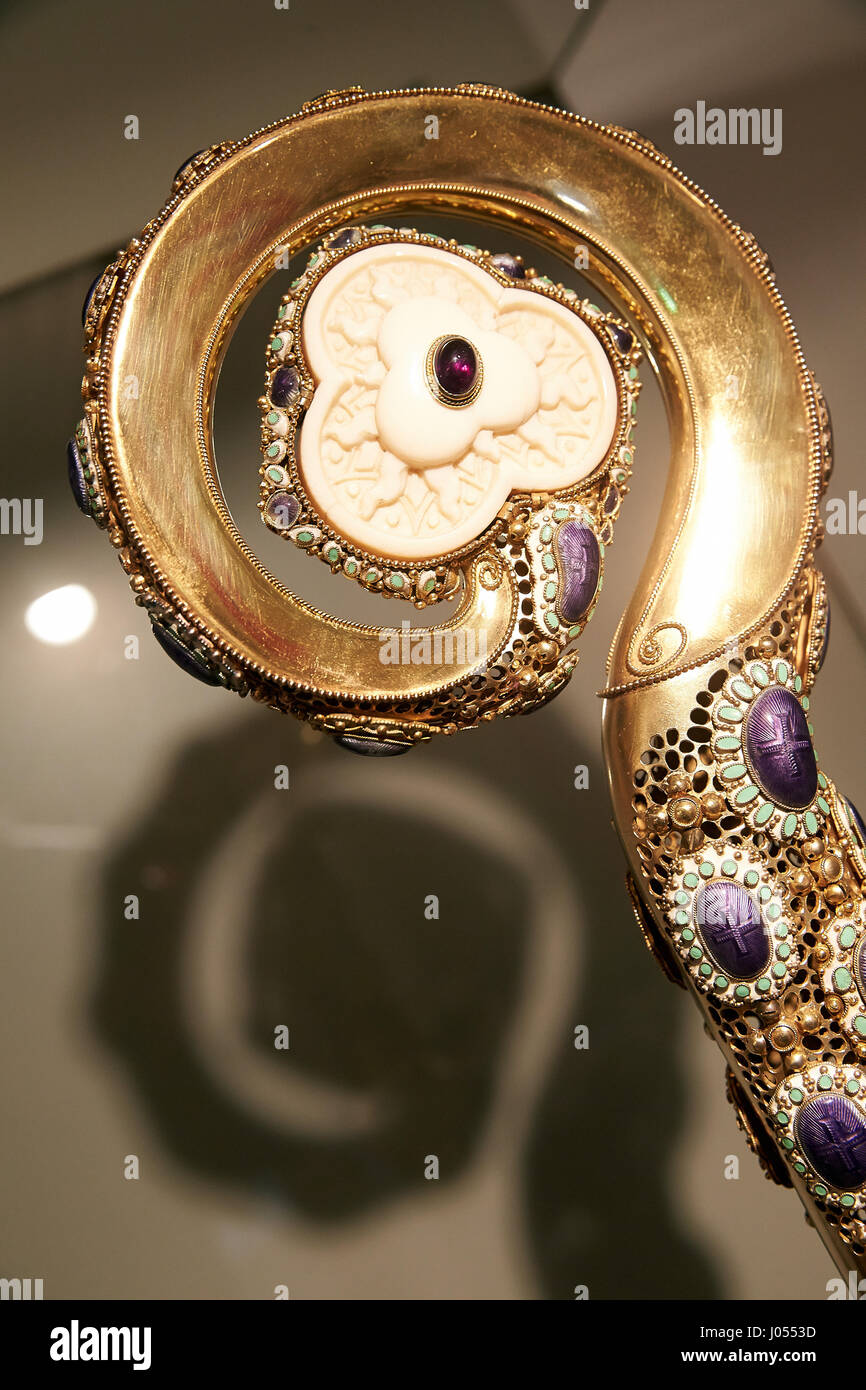 Limburg, Germany. 3rd Apr, 2017. The abbot rod of the abbey ...