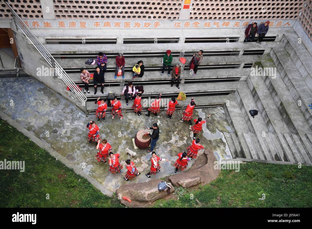 Changsha, China's Hunan Province. 31st Mar, 2017. Villagers perform ...
