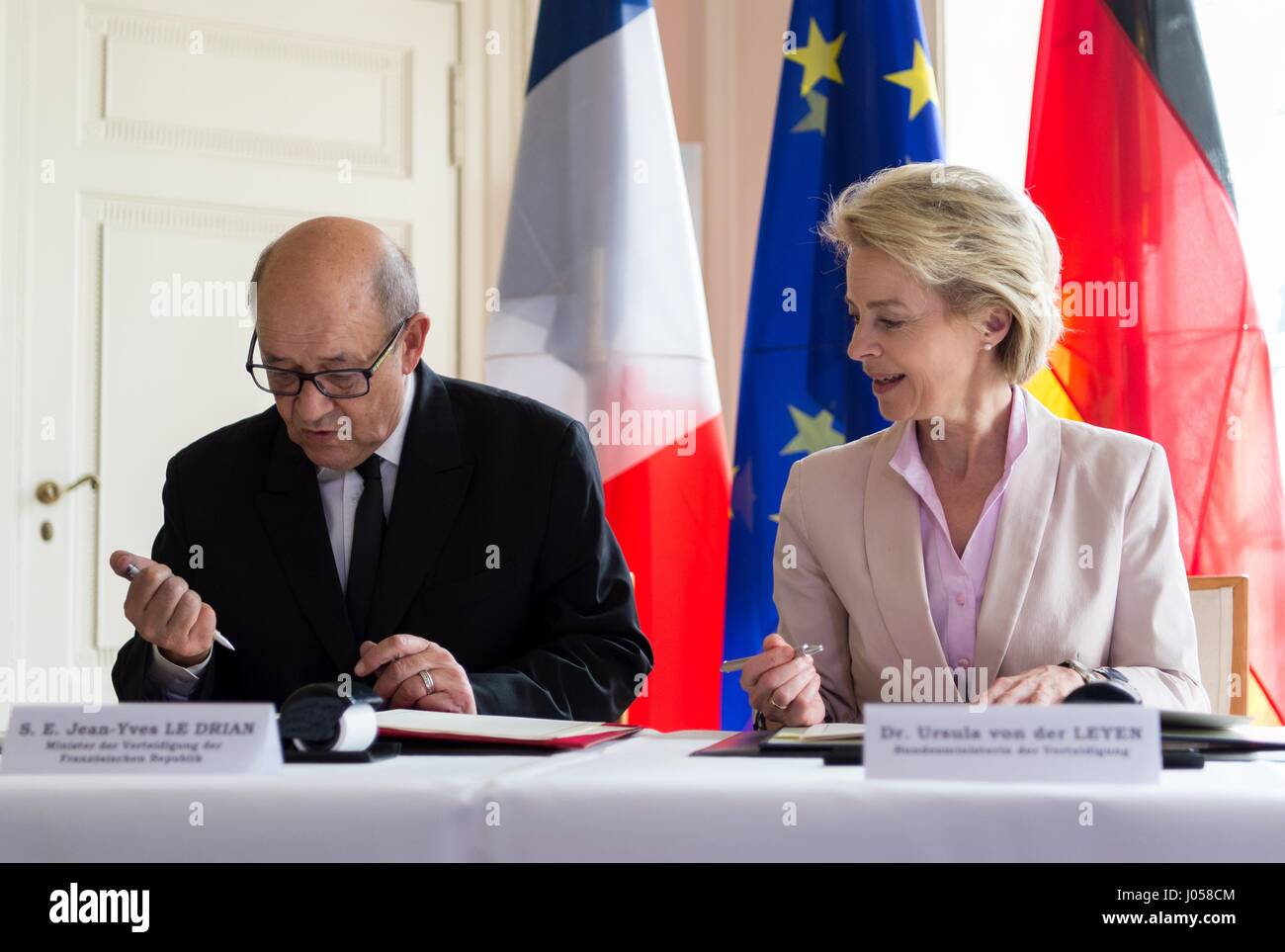 Berlin, Germany. 10th Apr, 2017. German federal minister of defence ...