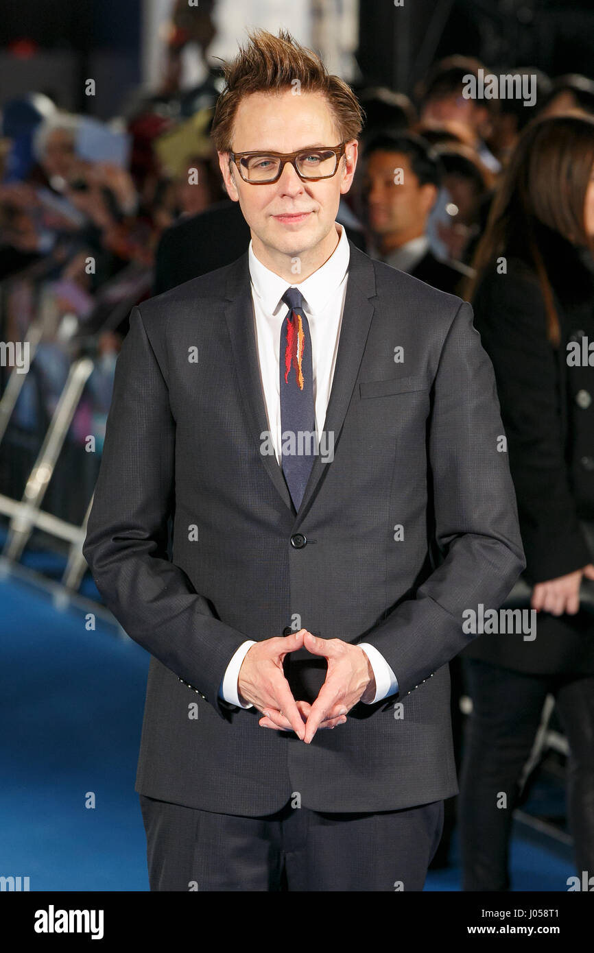 Tokyo, Japan. 10th April, 2017. Director James Gunn poses for cameras ...