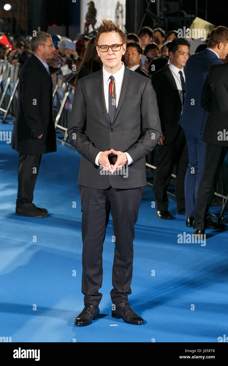 Tokyo, Japan. 10th April, 2017. Director James Gunn poses for cameras ...
