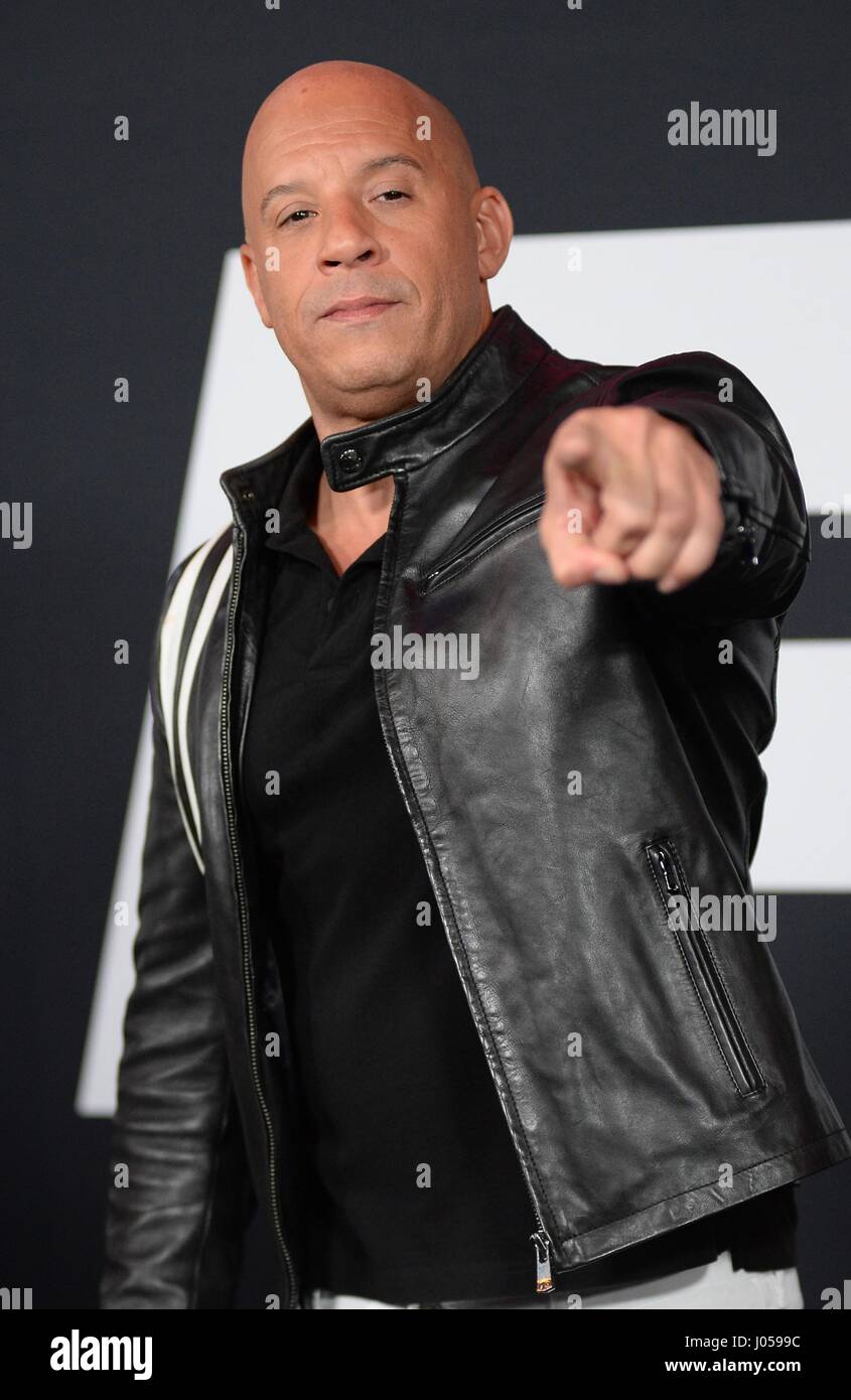 New York, NY, USA. 8th Apr, 2017. Vin Diesel at arrivals for THE FATE ...