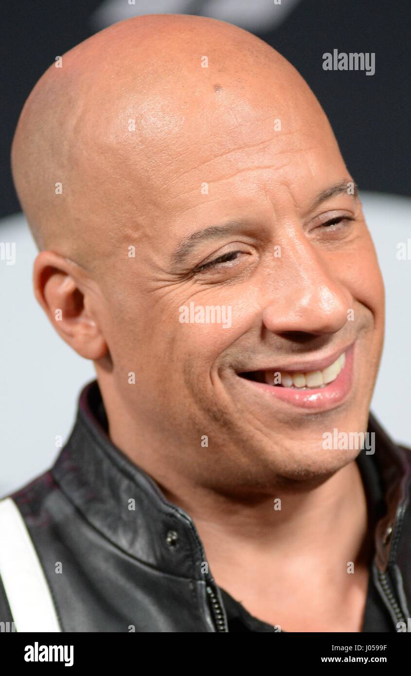 New York, NY, USA. 8th Apr, 2017. Vin Diesel at arrivals for THE FATE ...