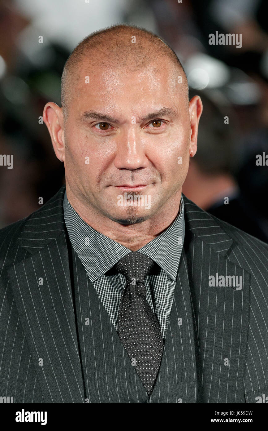 Tokyo, Japan. 10th Apr, 2017. Actor Dave Bautista poses for cameras ...