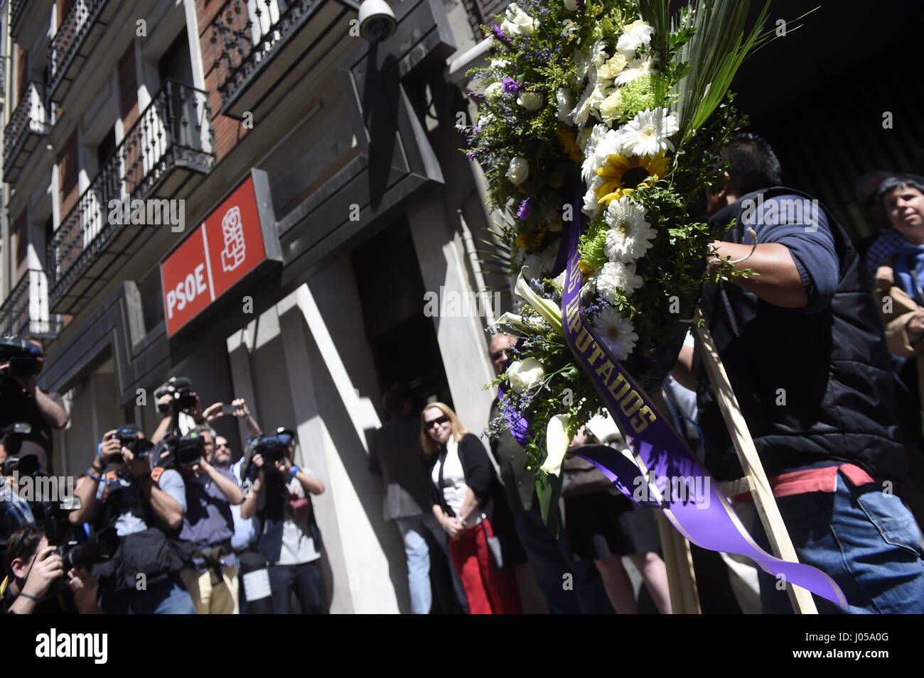 Madrid, Spain. 10th Apr, 2017. Burial of Carme Chacon in Madrid on 10 ...