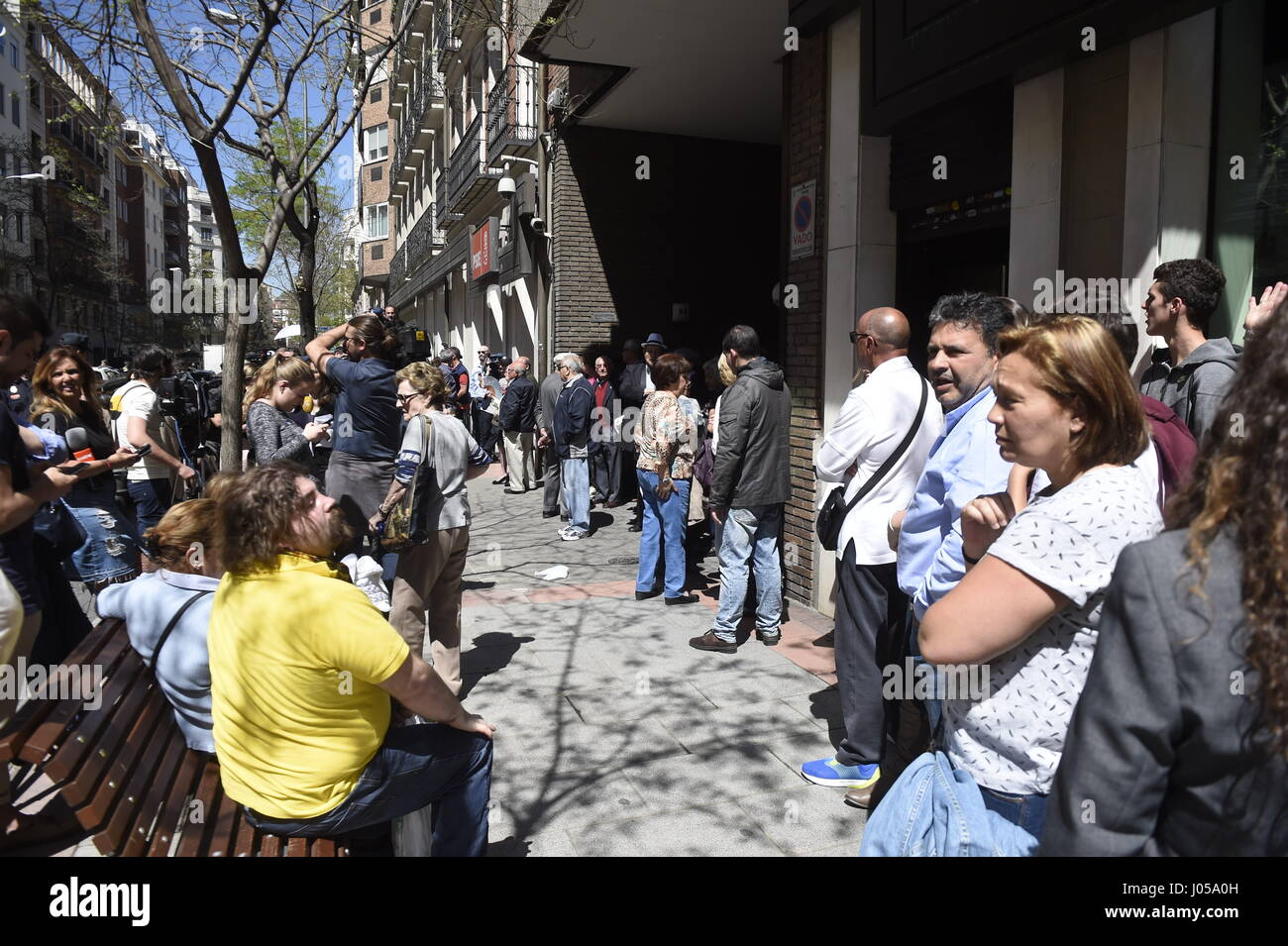 Madrid, Spain. 10th Apr, 2017. Burial of Carme Chacon in Madrid on 10 ...
