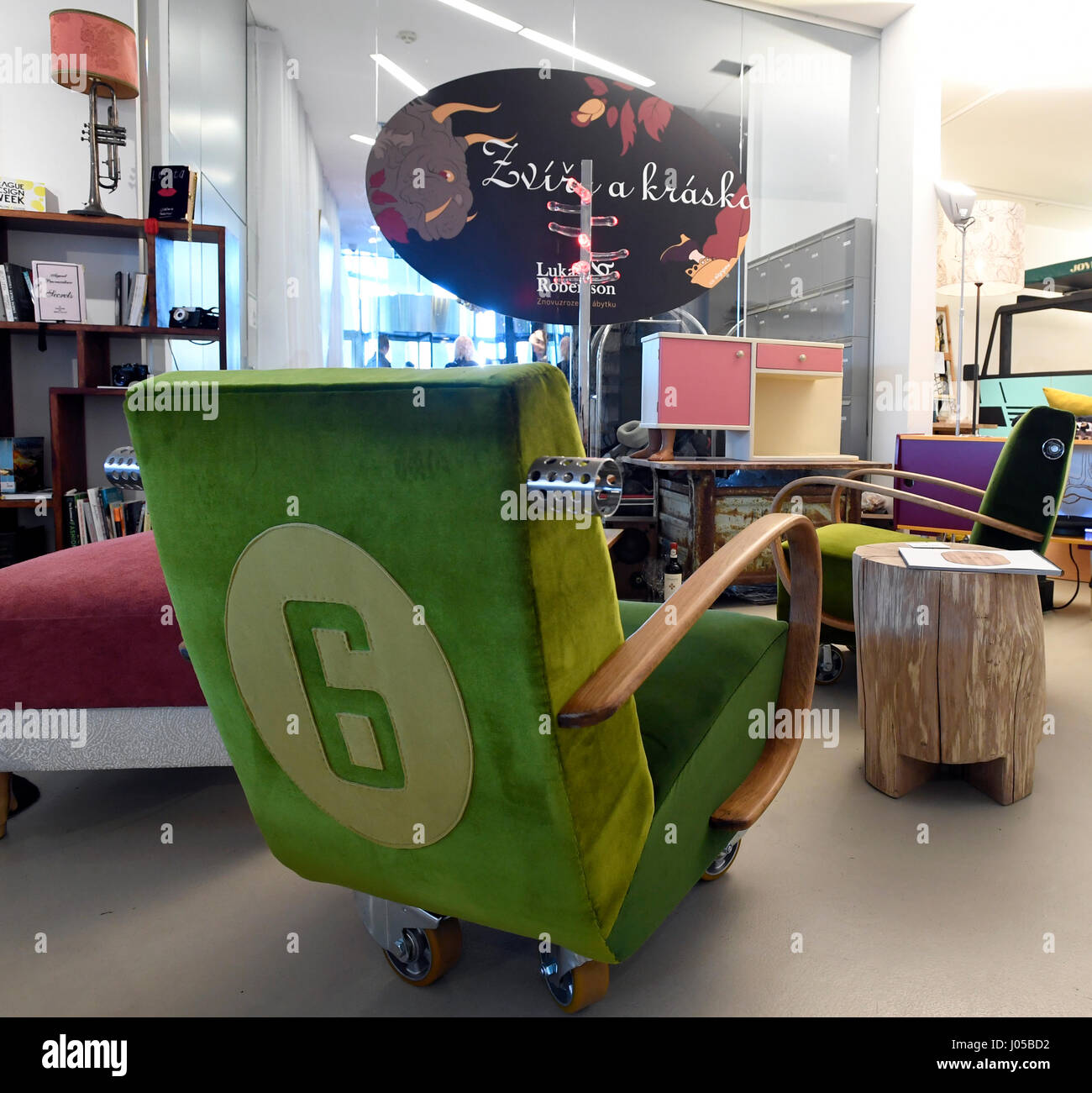 Prague, Czech Republic. 10th Apr, 2017. Prague Design Week exhibition ...