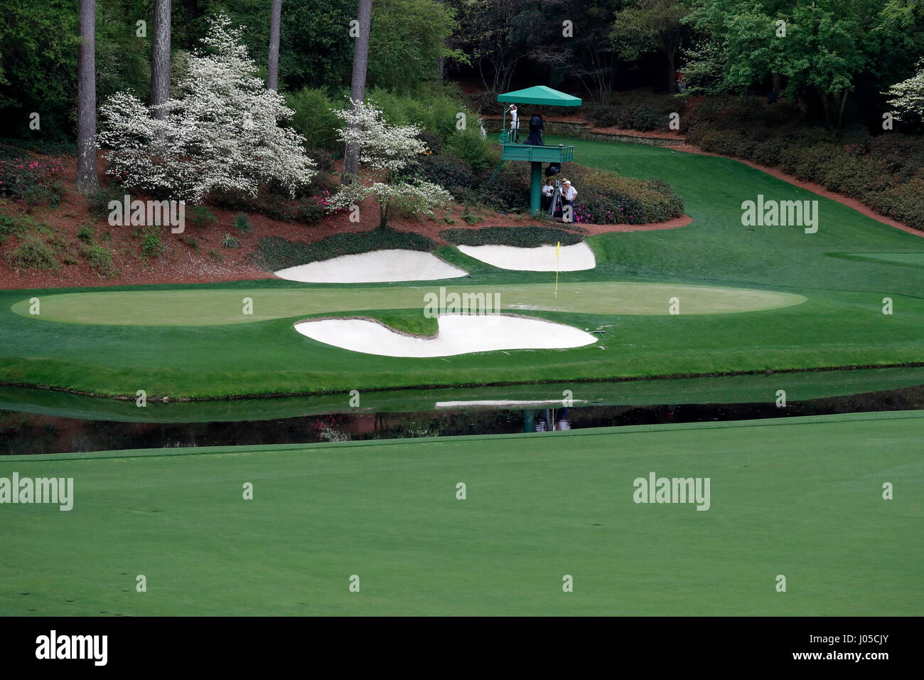 The masters at augusta 12th hole hi-res stock photography and images ...