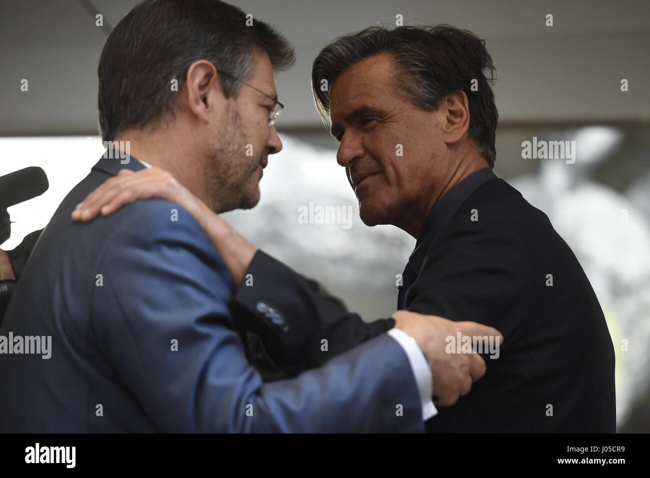 Madrid, Spain. 10th Apr, 2017. attending the burial of Carme Chacon in ...