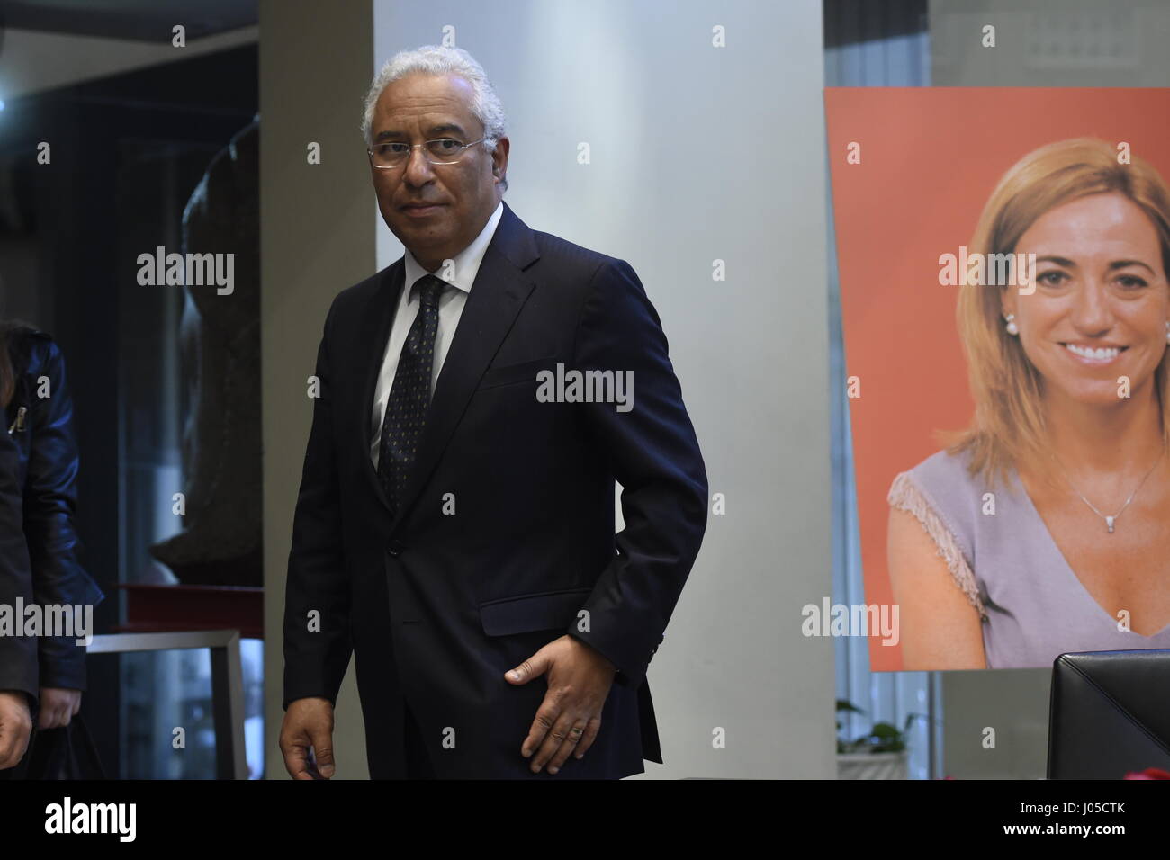 Madrid, Spain. 10th Apr, 2017. Politician attending the burial of Carme ...
