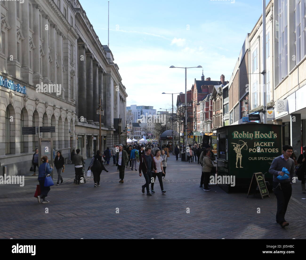 Nottingham street scene UK April 2017 Stock Photo - Alamy
