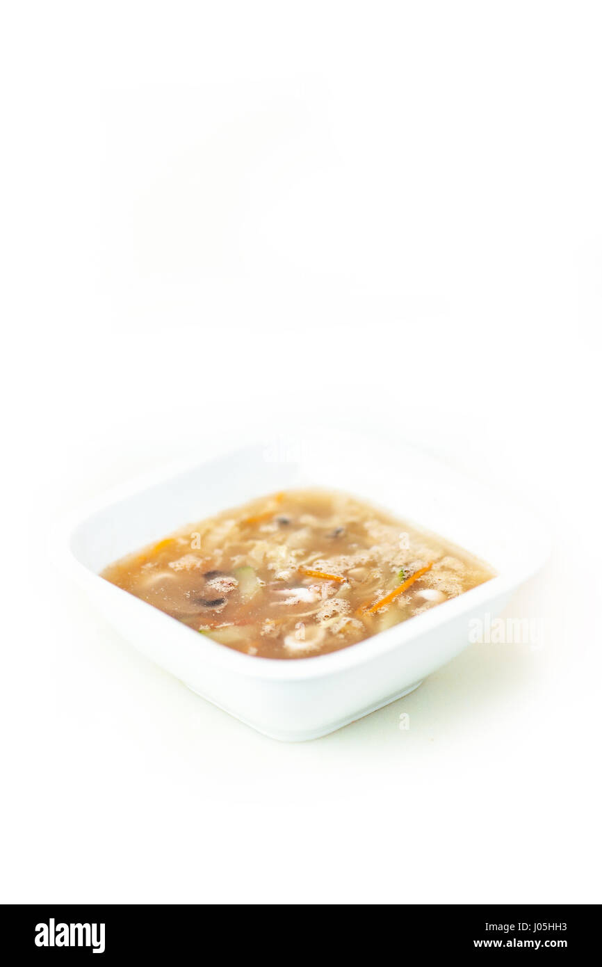 Soup on the white background Stock Photo - Alamy