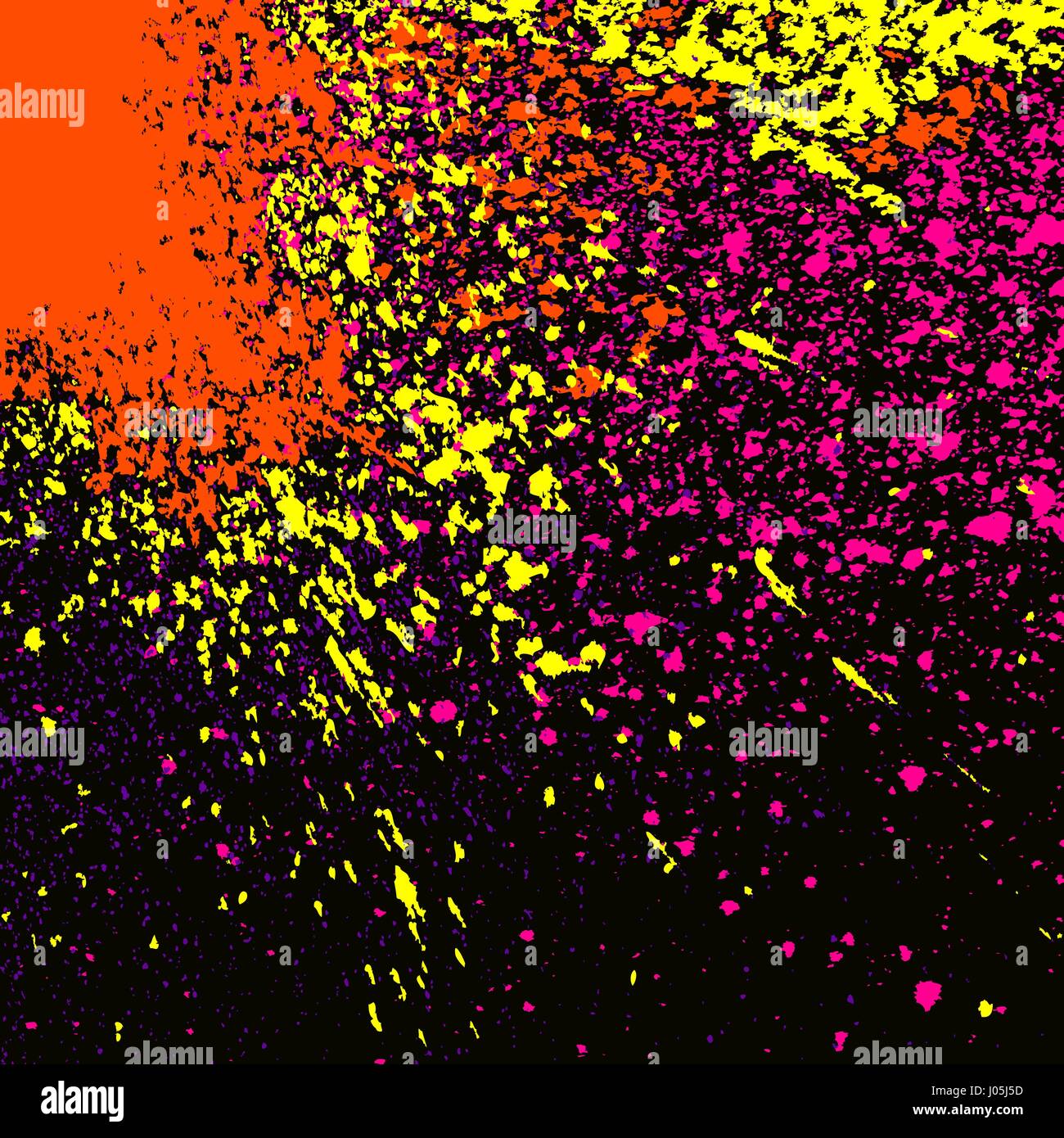 Colorful acrylic explosion paint splatter vector. Small drops, spots of ...