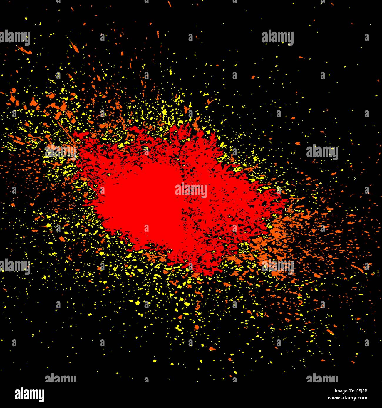 Colorful acrylic explosion paint splatter vector. Small drops, spots of ...