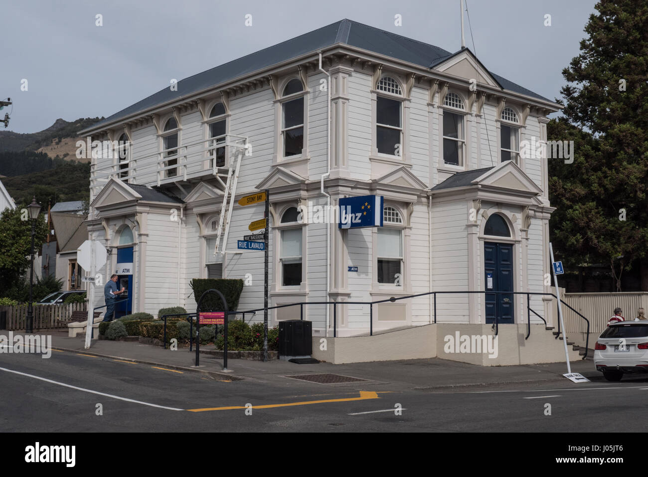 BNZ, Bank of New Zealand building in Akaroa, South Island, New Zealand ...